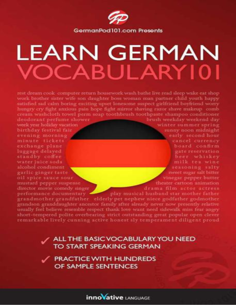 Learn German Vocabulary Word Power 101 Book – Sania Library