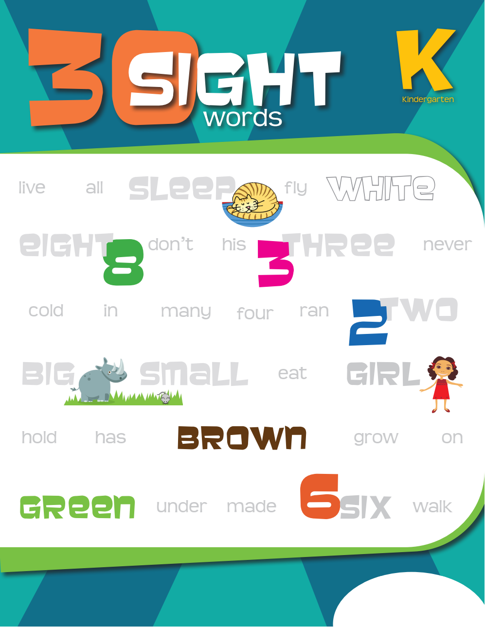 30 Kindergarten SightWord Workbook – Sania Library